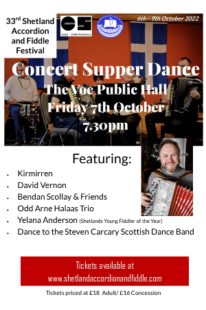 Concert, Supper, Dance - Voe Public Hall | Data Thistle