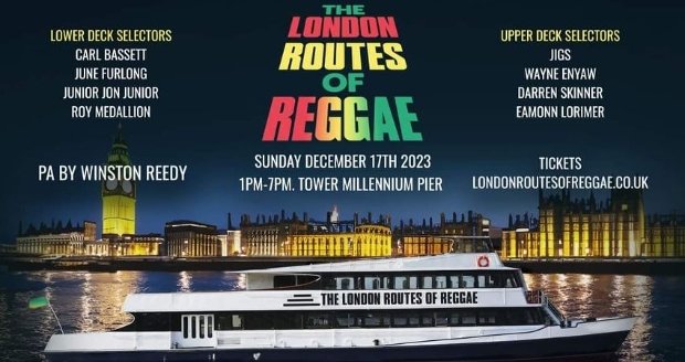 The London Routes Of Reggae Boat Party | Data Thistle