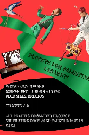 Puppets for Palestine Cabaret at Arch 18, London