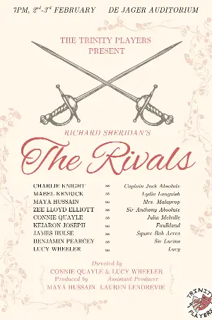 The Trinity Players present The Rivals at Trinity College, Oxford
