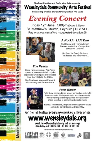 Peter Winder - 70s Classics and more… Wensleydale Community Arts ...